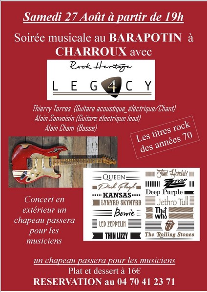 Legacy au Barapotin à Charroux | Oukonva