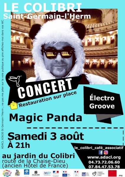 Magic Panda au Colibri à St-Germain-L'Herm | Oukonva