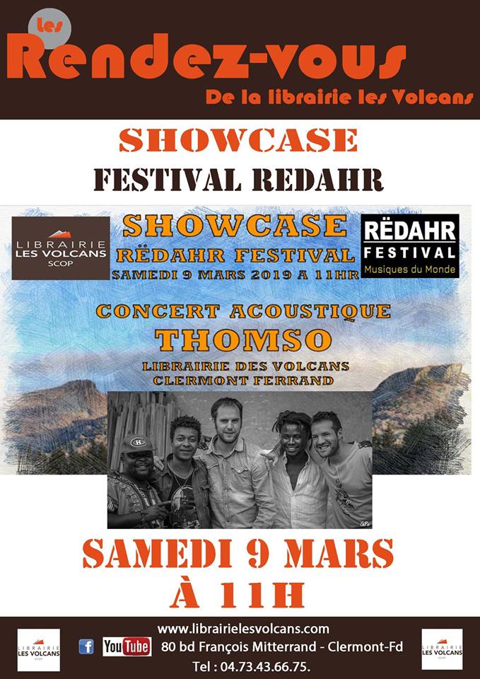 Festival Rëdahr - Thomso à la Librairie des Volcans à Clermont-Fd | Oukonva