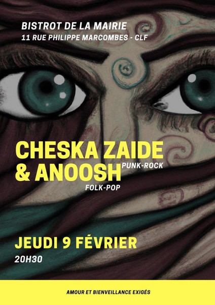 Anoosh + Cheska Zaide au Bistro de la Mairie à Clermont-Fd | Oukonva